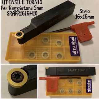 Utensile tornio SRAPR1616H10 + N5 inserti