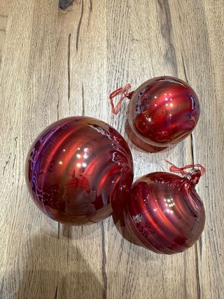 Palle palline in vetro di Natale