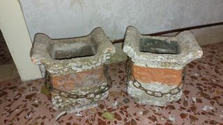 Coppia portapianta in pietra