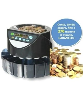CONTAMONETE ELETTRICO PROFESSIONALE SEPARA MONETE