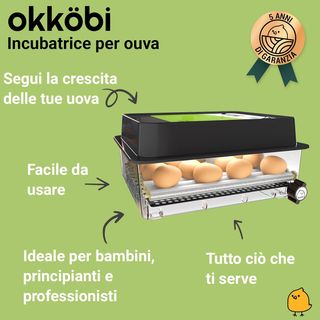 Incubatrice 36 uova Okköbi OBI-36 NUOVA