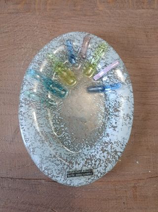 Piatto Svuotatasche ovale vetro Murano