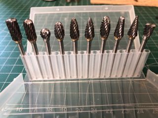 10 frese rotanti in acciaio al carburo tungstenO