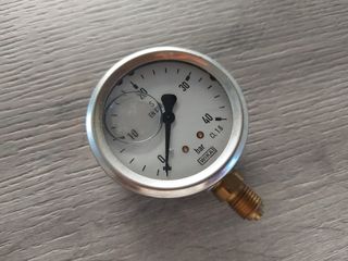 Manometro d.63 0-40 bar 1/4 rad. Inox glicerina