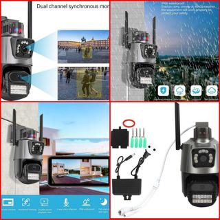 Telecamera IP wireless 8MP 4K WiFi esterno doppio