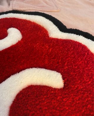Naruto red cloud rug (handmade)