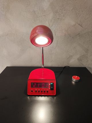 Lampada con orologio/sveglia "Space Age"