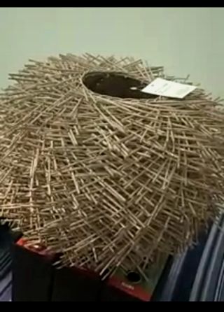 Lampada Rattan fango L'Oca Nera