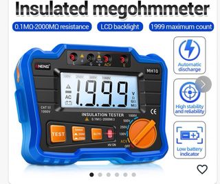 Megahometro, misuratore di resistenza digitale