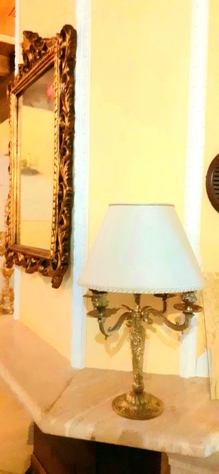 Coppia di lampade in ottone