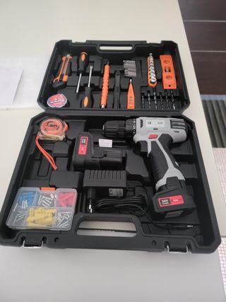 Trapano con 2 batterie agli ioni di litio 1500 MAH