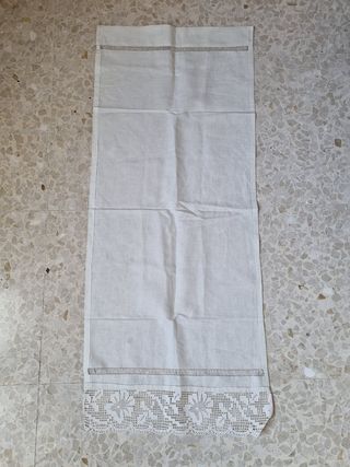 Tende lino filet fatto a mano