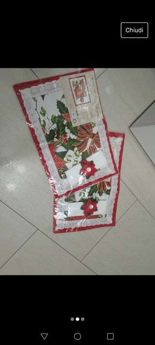 Set tovagliette da colazione natalizie