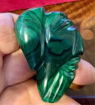 Maschera tribale africana in Malachite