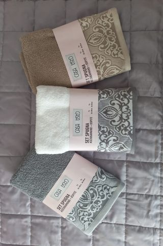Set asciugamani con decoro
