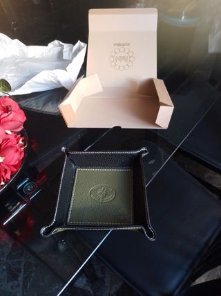 Svuotatasche vera pelle verde scuro