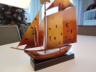 Veliero NUOVO in metallo da arredo