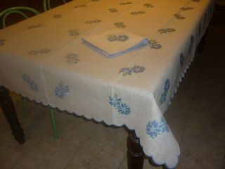 tovaglia rettangolare 200x140 con 6 tovaglioli