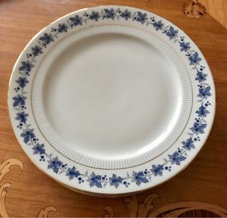 Set 6 piatti dessert vintage filo d’oro