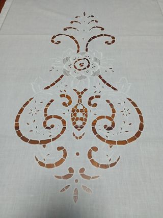 Telo tenda  intaglio tutta ricamata a ma