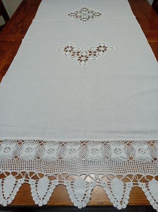 Tenda lino uncinetto sardo tutta a mano