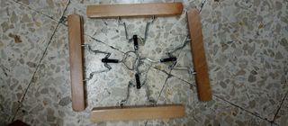 4 grucce legno x gonne/pantaloni