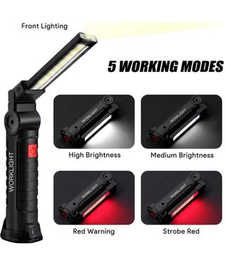 Torcia a Led ricaricabile con 5 modalita
