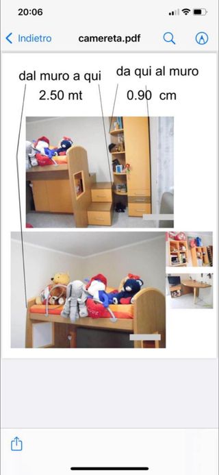 cameretta completa con due letti piu accessori