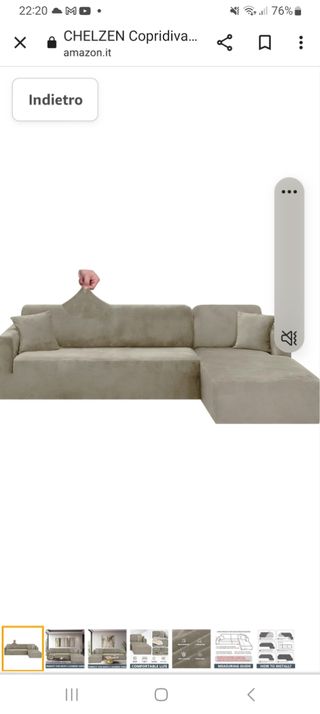 CHELZEN Copridivano in Velluto