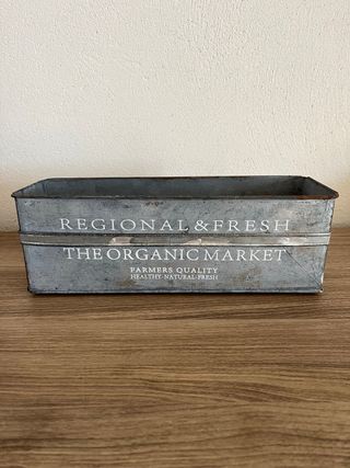 Cassetta in alluminio vintage shabby scandinavo