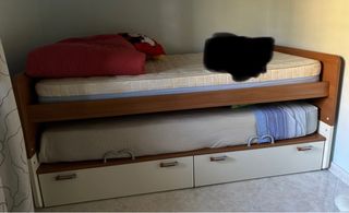 coppia letto con cassettoni(senza materassi)