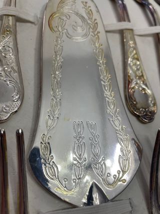 Set per dolce in argento vintage