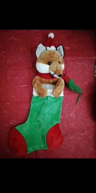 Calza di Natale con volpe