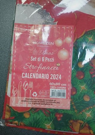 Confezione 6 strofinacci calendario 2024