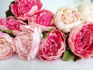 Peonie in seta rosa fiore artificiale 13 teste