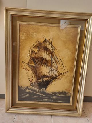Quadro con nave 93,5x73,5 spessore 5 cm
