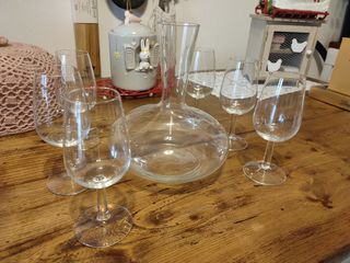 Decanter con 6 Bicchieri