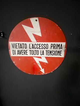 Cartello in metallo anni ‘70