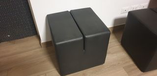 Cubo pelle vintage italiano
