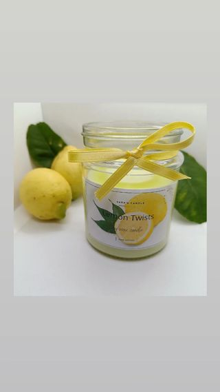 Candela artigianale in cera di soia