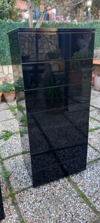 Settimino nero lucido a specchio