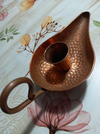 Portacandela vintage in rame