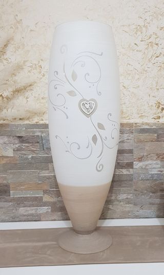 Vaso in vetro altezza 67cm diametro 17cm