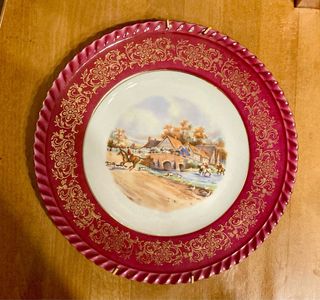 Piatto Ornamentale Porcellana vintage