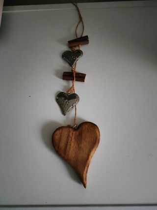 Cuore shabby chic addobbo pendente