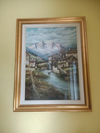 Quadro montagna olio su tela