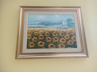 Quadro girasoli olio su tela