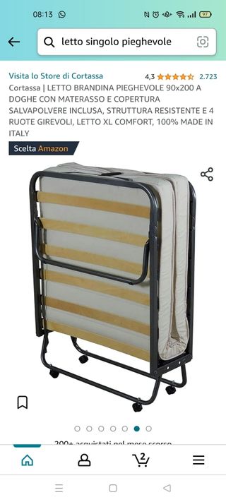 Letto singolo richiudibile