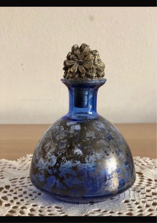 caraffa di vetro di murano con tappo di argento