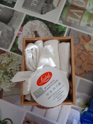 Lavette con cassetta in legno